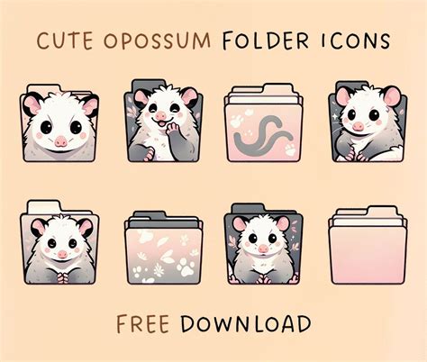 Cute Computer Desktop Icons And Folders Collection Download Now Etsy Sticker Desktop Icons