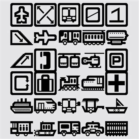 Premium Vector Set Of Travel Icons Black Vector