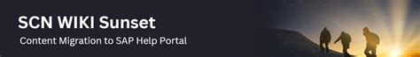 Scn Wiki Sunset Sap Community