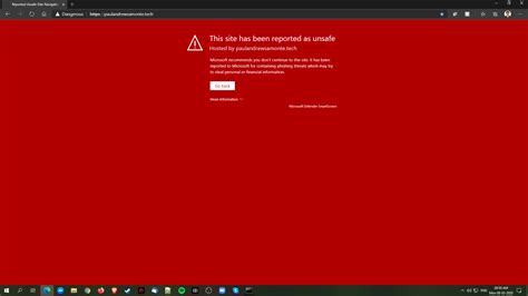 Microsoft Edge Microsoft Defender Smartscreen Marked My Website