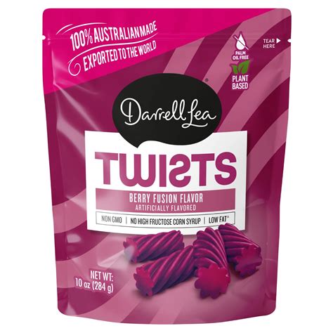 Darrell Lea Twists Australian Licorice Non Gmo No Palm Oil Plant Based Kosher