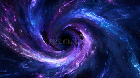 Swirling Vortex And Abstract Cosmic Time Warp With Dynamic Swirls Stock Illustration