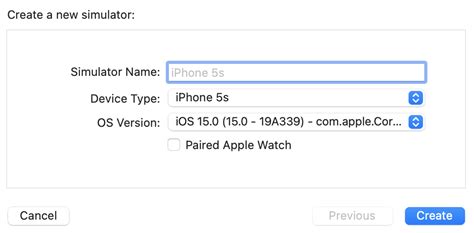 Ios Xcode 131 With Macos 1201 Cannot Create Iphone 5s Simulator