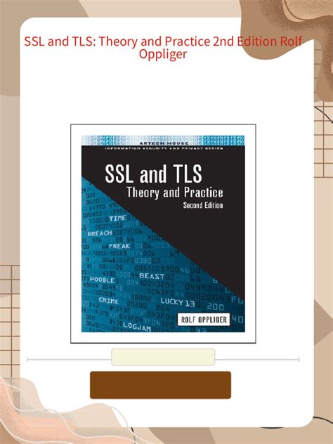 Ssl And Tls Theory And Practice 2nd Edition Rolf Oppliger Read The