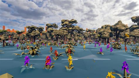 지속 가능한 개발 목표를 위한 3d 렌더링 및 낮은 폴리 그래픽 리소스 생물 다양성 성장하는 경제 및 생태 프리미엄 사진