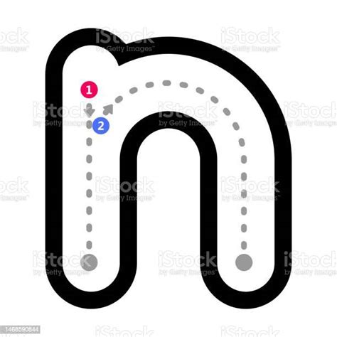 추적 알파벳 문자 N 소문자 미리 쓰기 점선 요소 유치원 및 미취학 아동 워크시트 필기 연습 0명에 대한 스톡 벡터 아트 및 기타 이미지 Istock