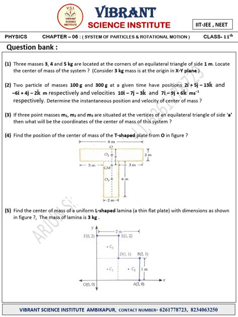 06 System Of Particles And Rotational Motion Pdf Rotation Around A Fixed Axis Torque