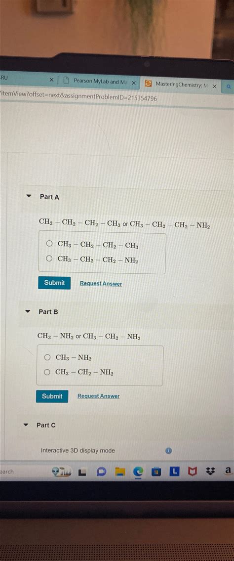 Solved Part ACH3 CH2 CH2 CH3 Or Chegg Com