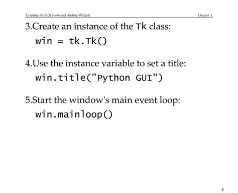 Pythonnangcao1guicreating The Gui Form And Adding Widgetspptx
