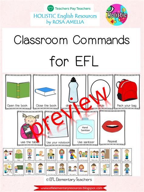 Classroom Commands Flashcards Classroom Commands Classroom Resource Classroom