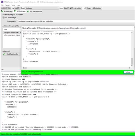 solved secure provisioning tool v7 fails to start flashloader in