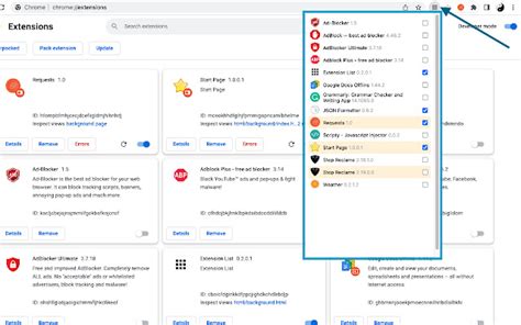 Extension List All In One Browser Extensions Manager