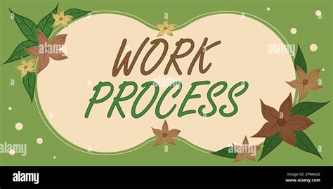 Hand Writing Sign Work Process Business Concept Standard Procedures