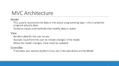 Objectoriented Analysis And Design Mvc Modelviewcontroller Architecture 1