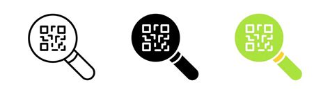 Codes Qr Avec Icône De Jeu De Loupe Autocollant Produit étiquetage Informations Cryptées Scanner