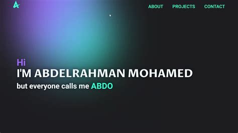 Abdo Mohamed On Linkedin Portfolio Project Frontend Javascript