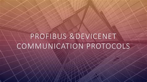 Profibus And Amp Devicenet Communication Protocols Pptx