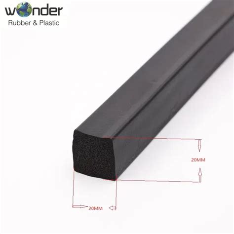 Extrusion Customized Rectangle Rubber EPDM Silicone Sponge Foam Buffer Bumper Seal Strip EPDM
