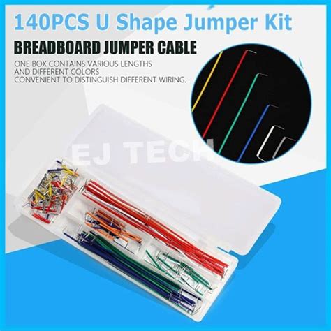 140pcs Of Solderless Breadboard Jumper Cable Wire Connector Kit For Electrical Circuitry And Diy