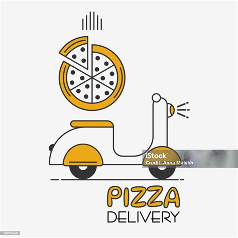 피자 배달 타기 오토바이 아이콘 기호 흰색 배경에 격리된 앱 및 웹 사이트에 대한 평면 디자인 벡터 개념에 대한 스톡 벡터 아트 및 기타 이미지 Istock