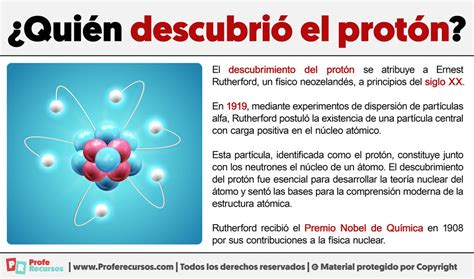 Quién Descubrió El Protón