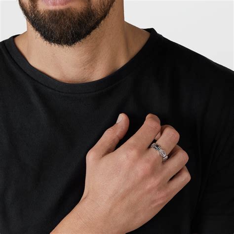 Dead Pool Ring Handcrafted Nickel Free Enamel Band Rocklove Jewelry