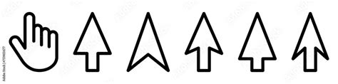 Computer Mouse Click Cursor Gray Arrow Icons Set And Loading Icons