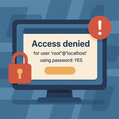 Access Denied For User Rootlocalhost Using Password Yes Complete Solution Guide