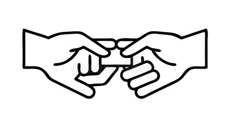 Two Hands Connecting Puzzle Pieces Teamwork Icon Vector Line Art Vector Design Generative Ai
