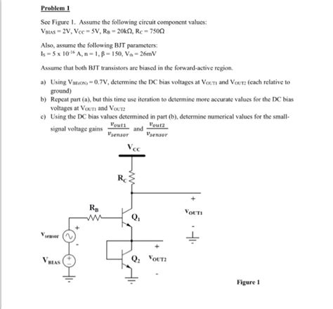 Solved See Figure 1 Assume The Following Circuit Component