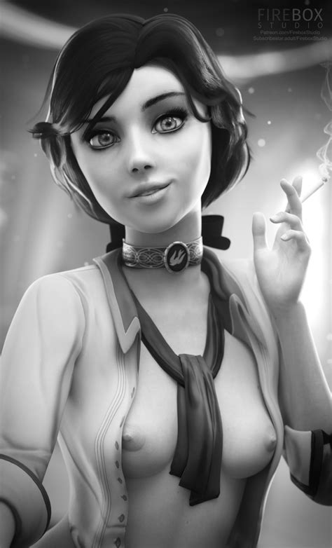 Rule 34 1girls 3d Alternate Version Available Areolae Bioshock Bioshock Infinite Black And