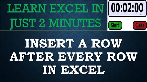 How To Insert Blank Row In Excel Simple Step By Step Guide L 2 Minutes Excel Tips Excel Youtube