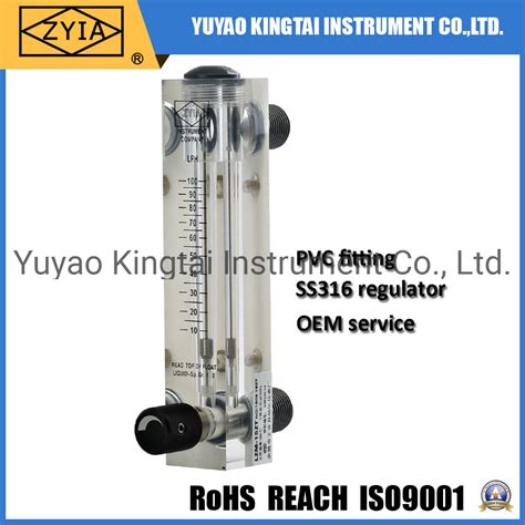 Acrylic Water Liquid Flowmeter Adjusting Valve Flow Control Rotameter China Liquid Control
