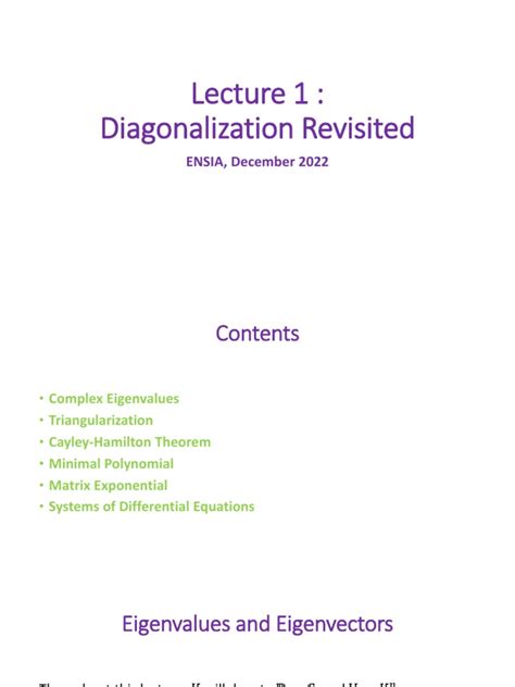Course 1 Pdf Eigenvalues And Eigenvectors Matrix Mathematics