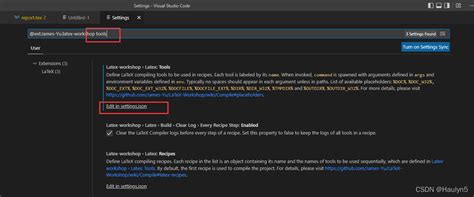 Vscode Latex Workshop 设置 Xelatex 编译vscode Xelatex Csdn博客