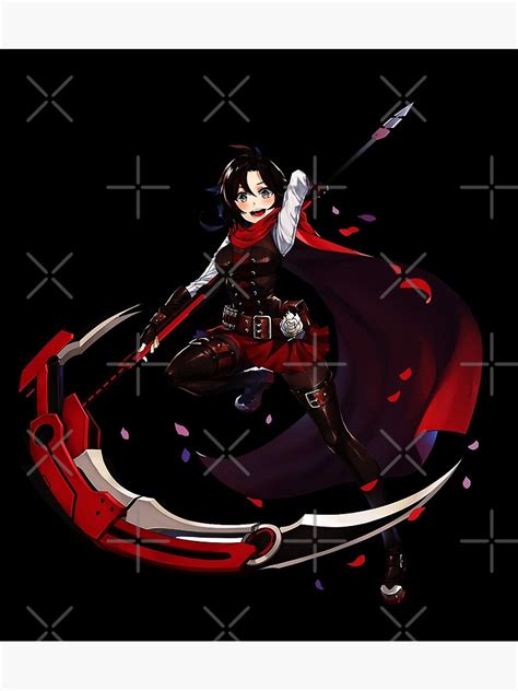 Rwby Ruby Rose Poster For Sale By Reasca Redbubble