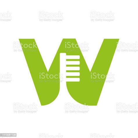 편지 W 치과 로고 개념 칫솔 벡터 템플릿 치아 치과 치료 기호 의료 및 의학 기호 건강관리와 의술에 대한 스톡 벡터 아트 및