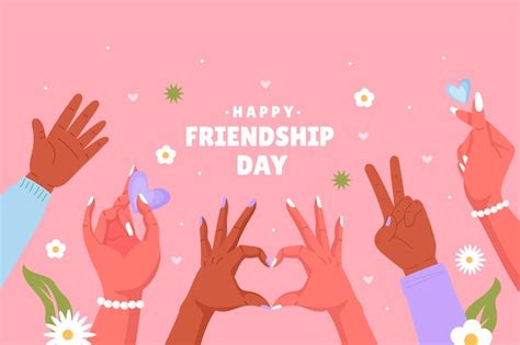 국제 우정의 날 축하를위한 평면 배경 무료 벡터