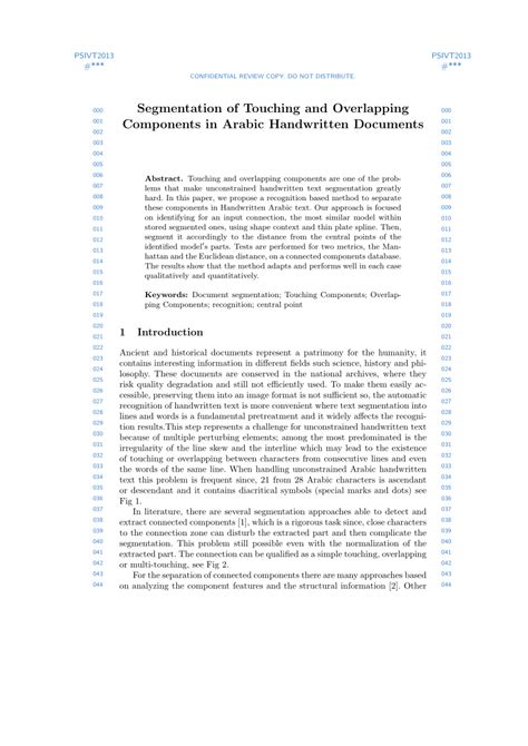 Pdf Segmentation Of Touching And Overlapping Components In Arabic Handwritten Documents