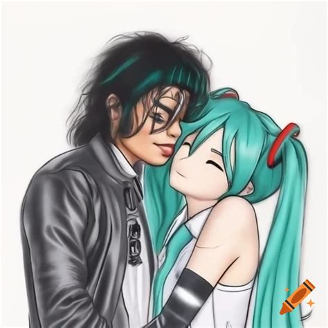 Michael Jackson And Hatsune Miku Hugging Each Other On Craiyon