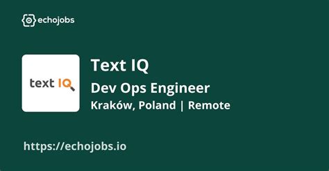 Text Iq Is Hiring Dev Ops Engineer Remote Or Hybrid Remote Kraków