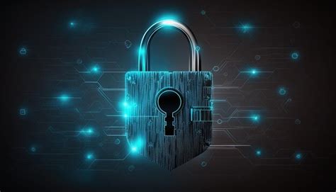 Premium Photo Cybersecurity Padlock Digital Lock On Technology Network Data Protection