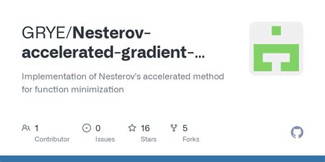 github grye nesterov accelerated gradient descent implementation of nesterov s accelerated