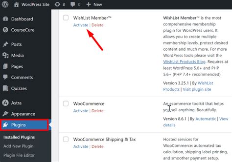 Easily Install And Activate Wishlist Member On Your Wordpress Site