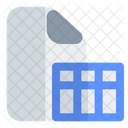 Spreadsheet File Icon Download In Flat Style