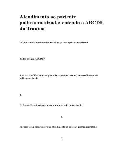 Abcd Trauma Pdf