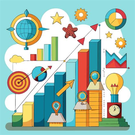 Colorful Infographic Featuring Graphs Charts And Icons For Data