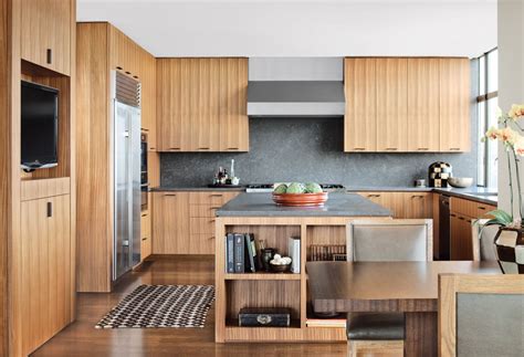 Contemporary Brown Kitchen Luxe Interiors Design