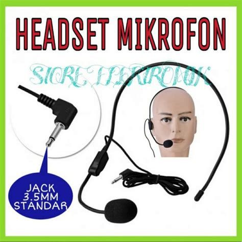 Jual Headset Mikrofon Kabel Untuk Vocal Amplifier Speaker Mike Shopee