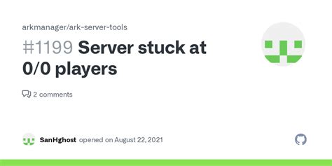 server stuck at 0 0 players · issue 1199 · arkmanager ark server tools · github